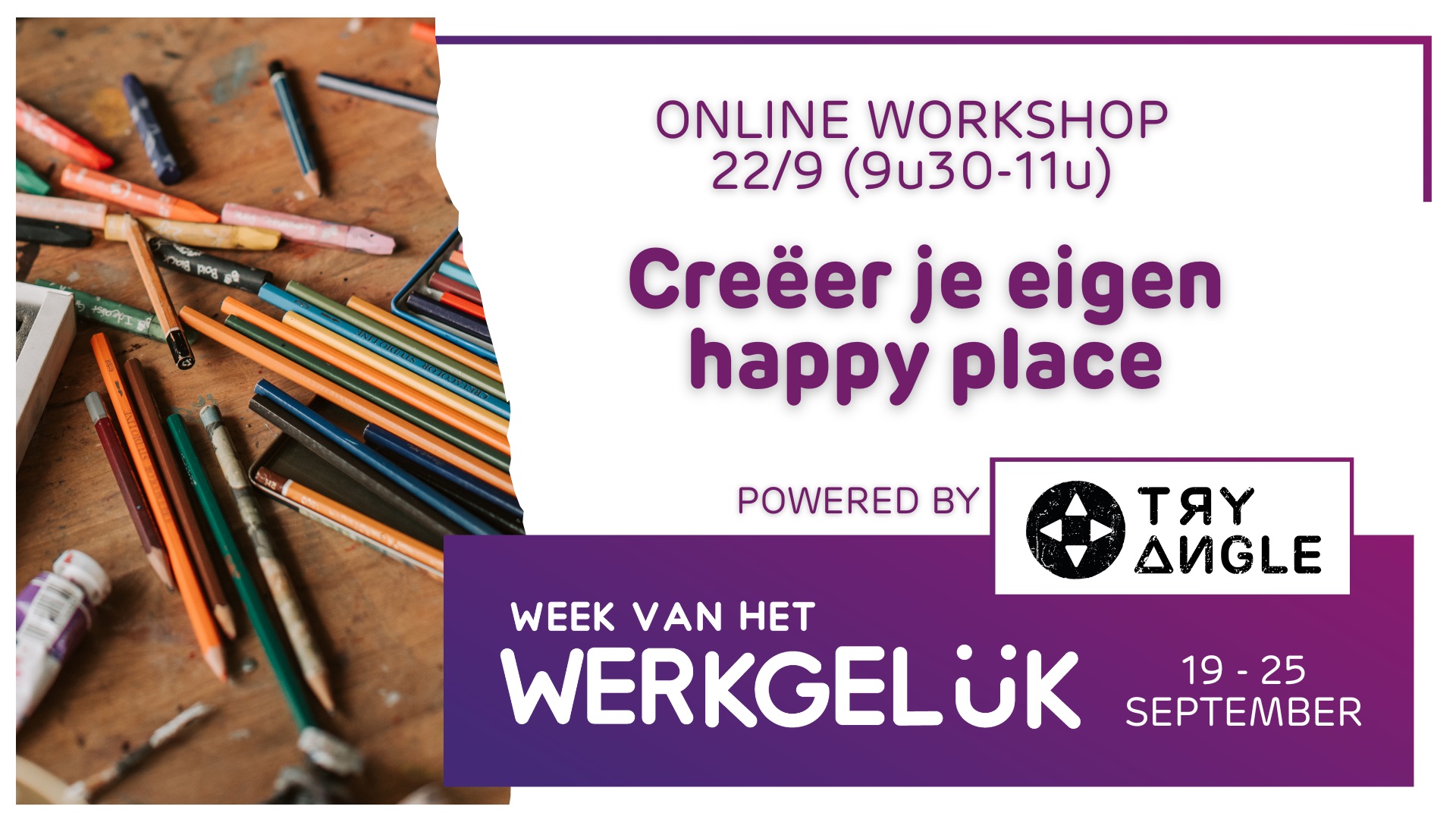 Gratis online workshop: Creëer je eigen happy place - Week van het werkgeluk.be